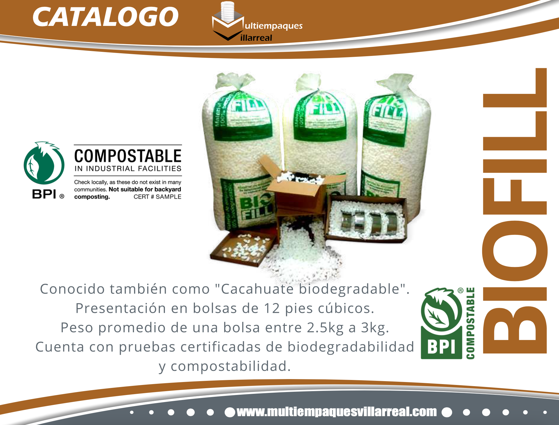 Venta de Biofill Biodegradable Guadalajara - Multiempaques Villarreal